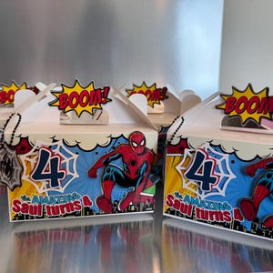 Spider Man Favor Box, Spider-man Birthday, Spiderman Party Bags ...
