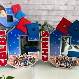Roblox Game Party Decor - Roblox 3D Letters - Roblox Centerpiece Decor ...