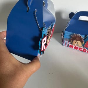 Roblox Favor Box, Roblox Birthday, Game Party Bags, Roblox Gable Bags ...