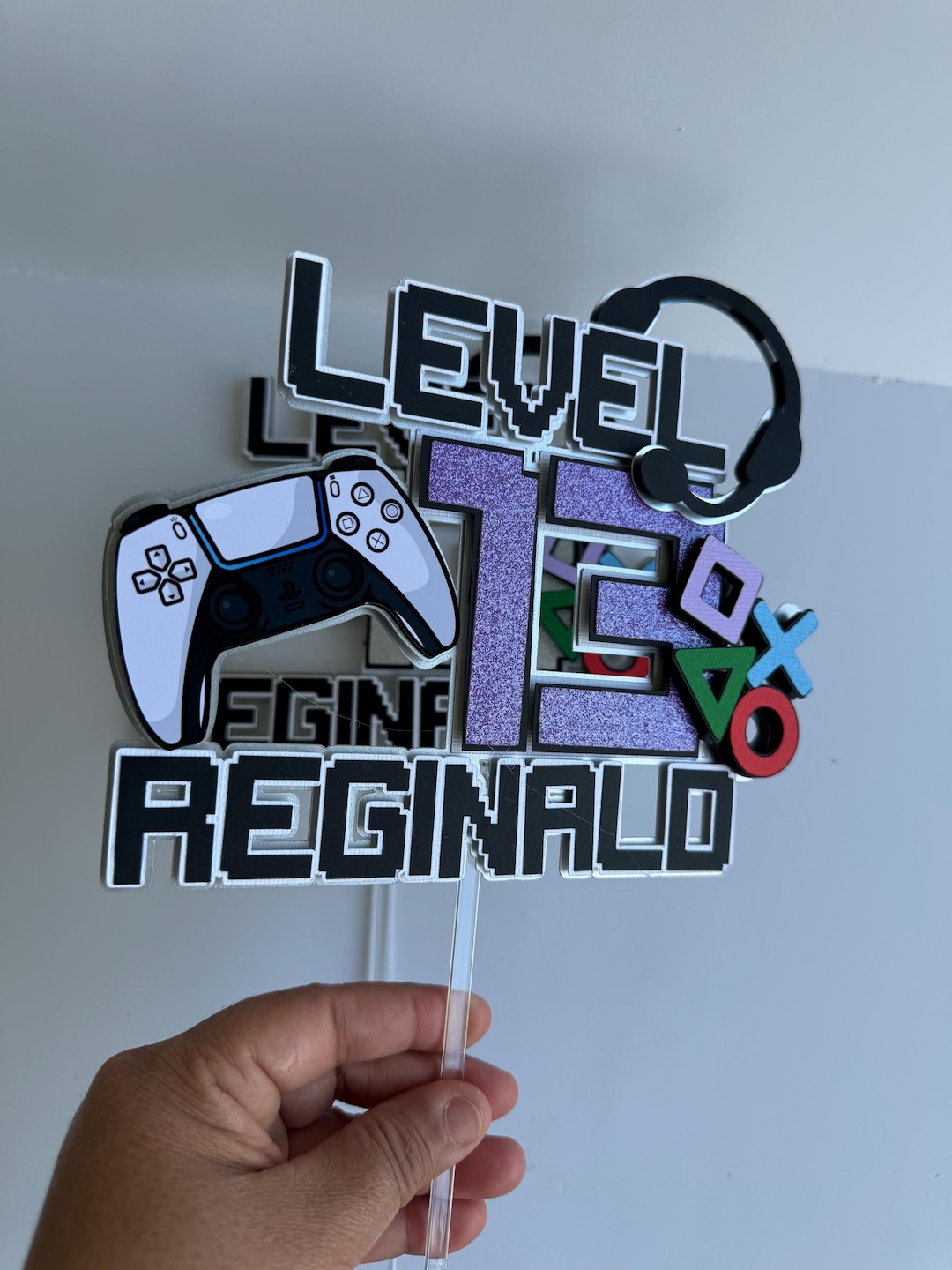 Gamer Cake Topper, Level up Party,video Game Birthday - Etsy