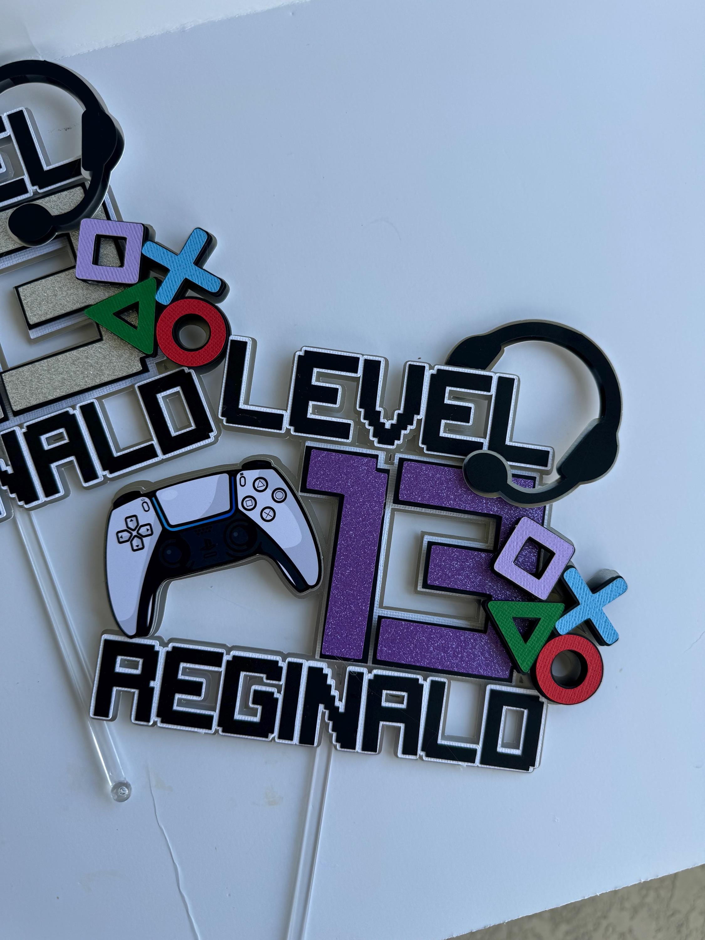 Gamer Cake Topper, Level up Party,video Game Birthday - Etsy