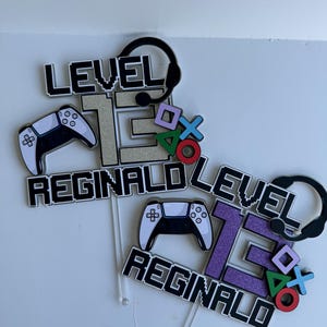 Gamer Cake Topper, Level up Party,video Game Birthday - Etsy
