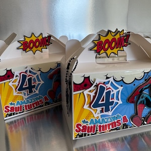 Spider Man Favor Box, Spider-man Birthday, Spiderman Party Bags ...