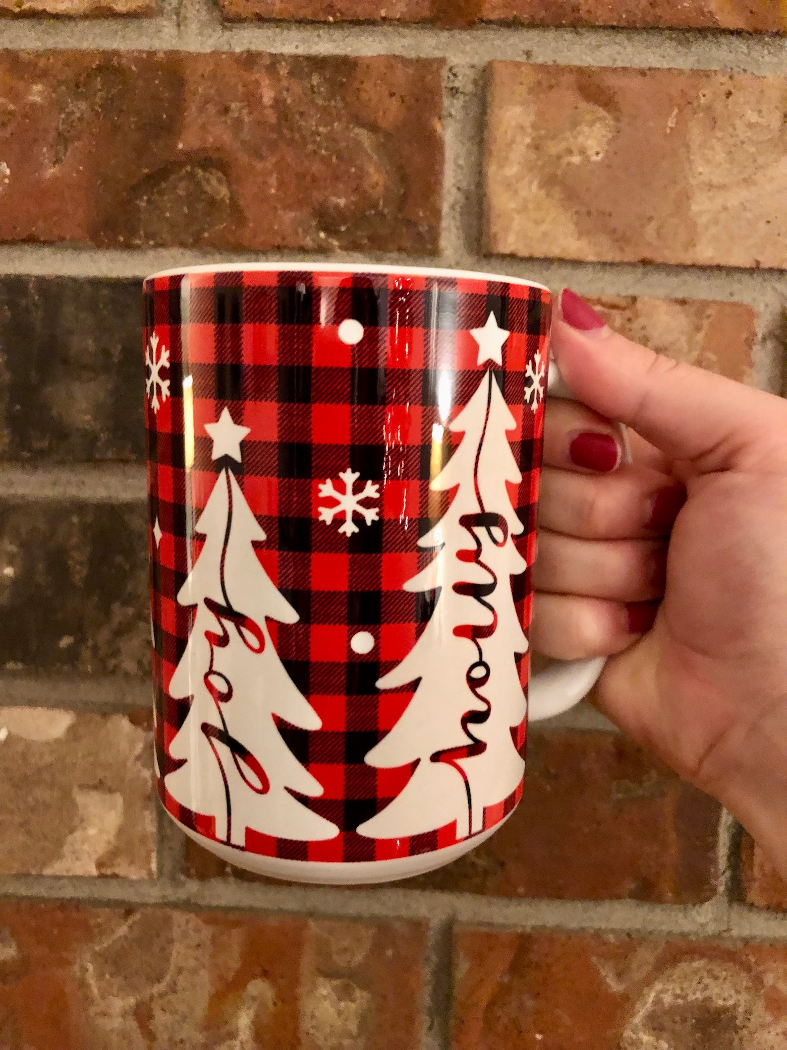 Holiday Mug, Christmas Mug, Christmas Tree Mug, Buffalo Plaid Mug, Gift ...