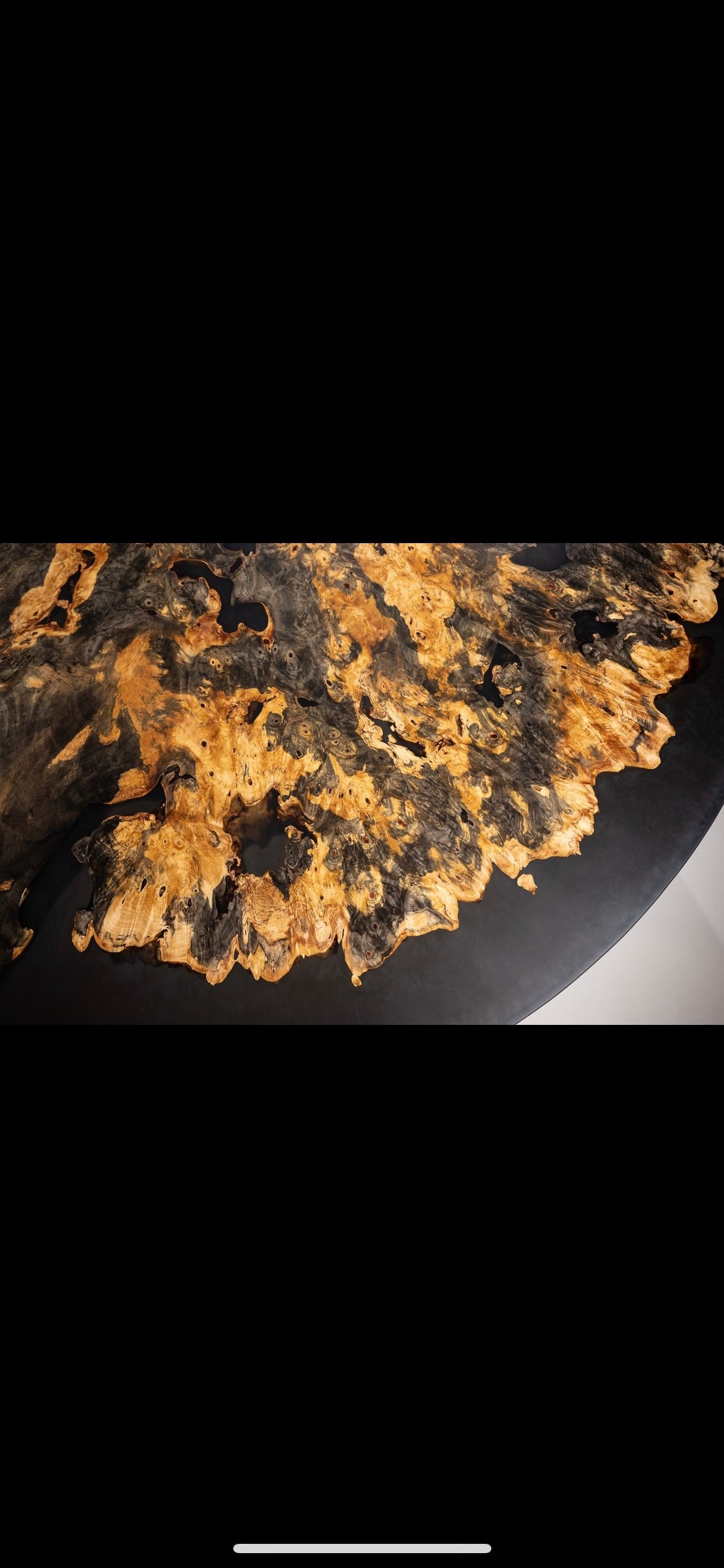 Buckeye Burl and Epoxy Round Dining Table Mto - Etsy