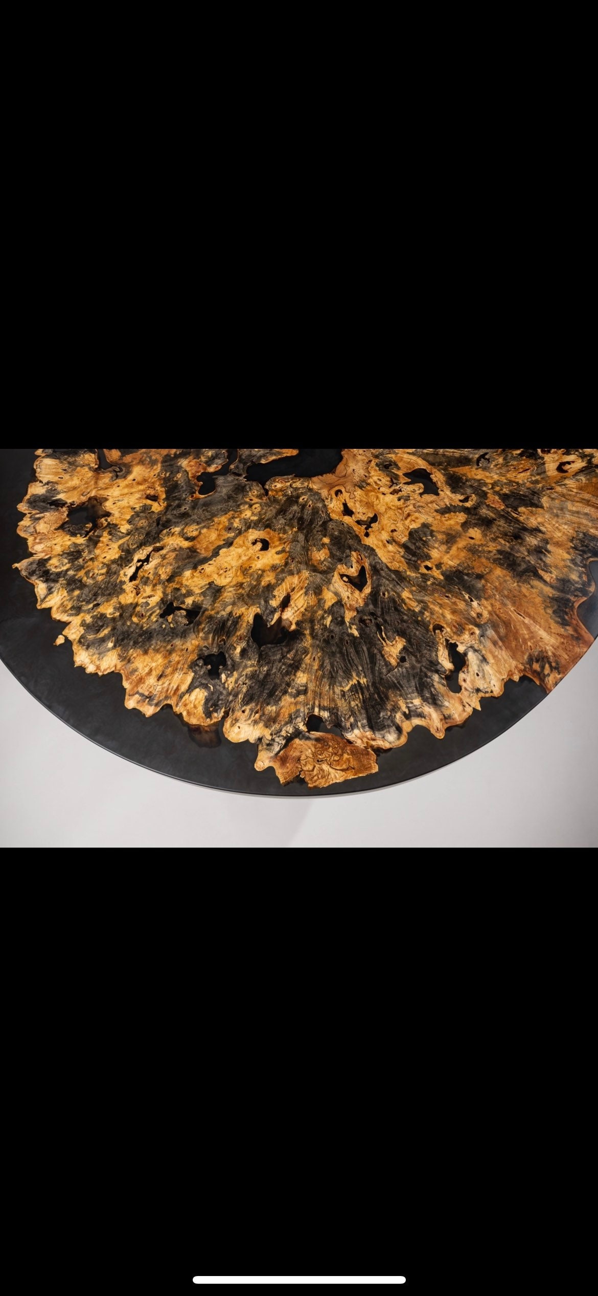 Buckeye Burl and Epoxy Round Dining Table Mto - Etsy