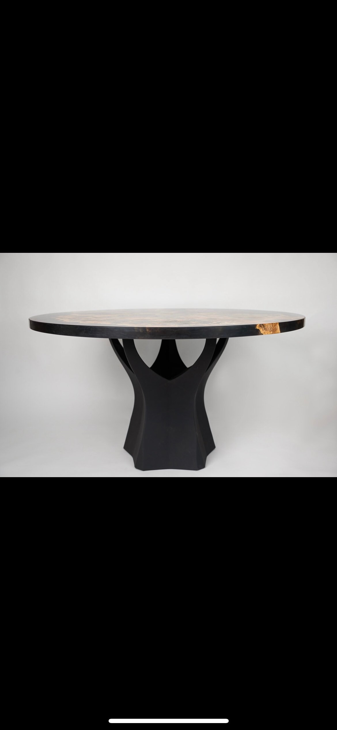 Buckeye Burl and Epoxy Round Dining Table Mto - Etsy