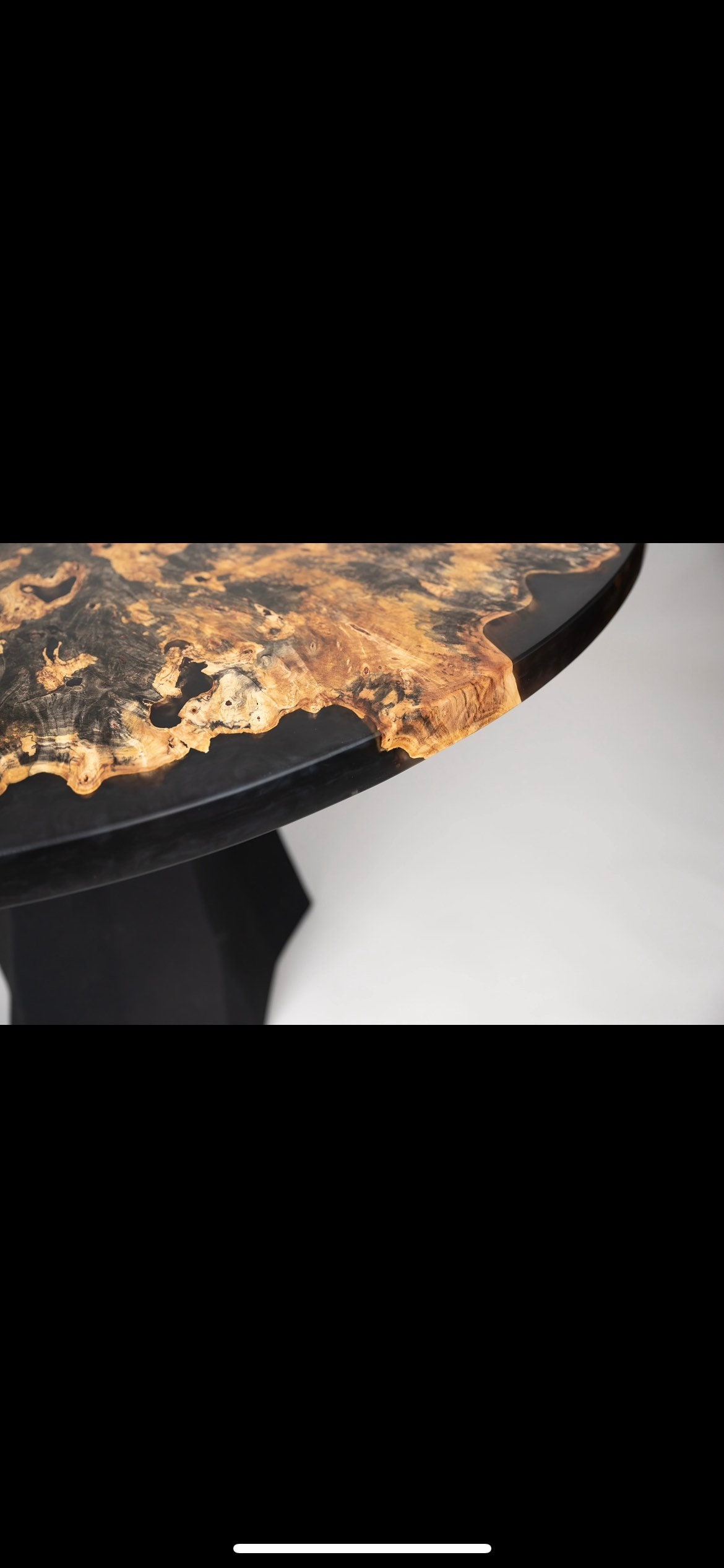 Buckeye Burl and Epoxy Round Dining Table Mto - Etsy