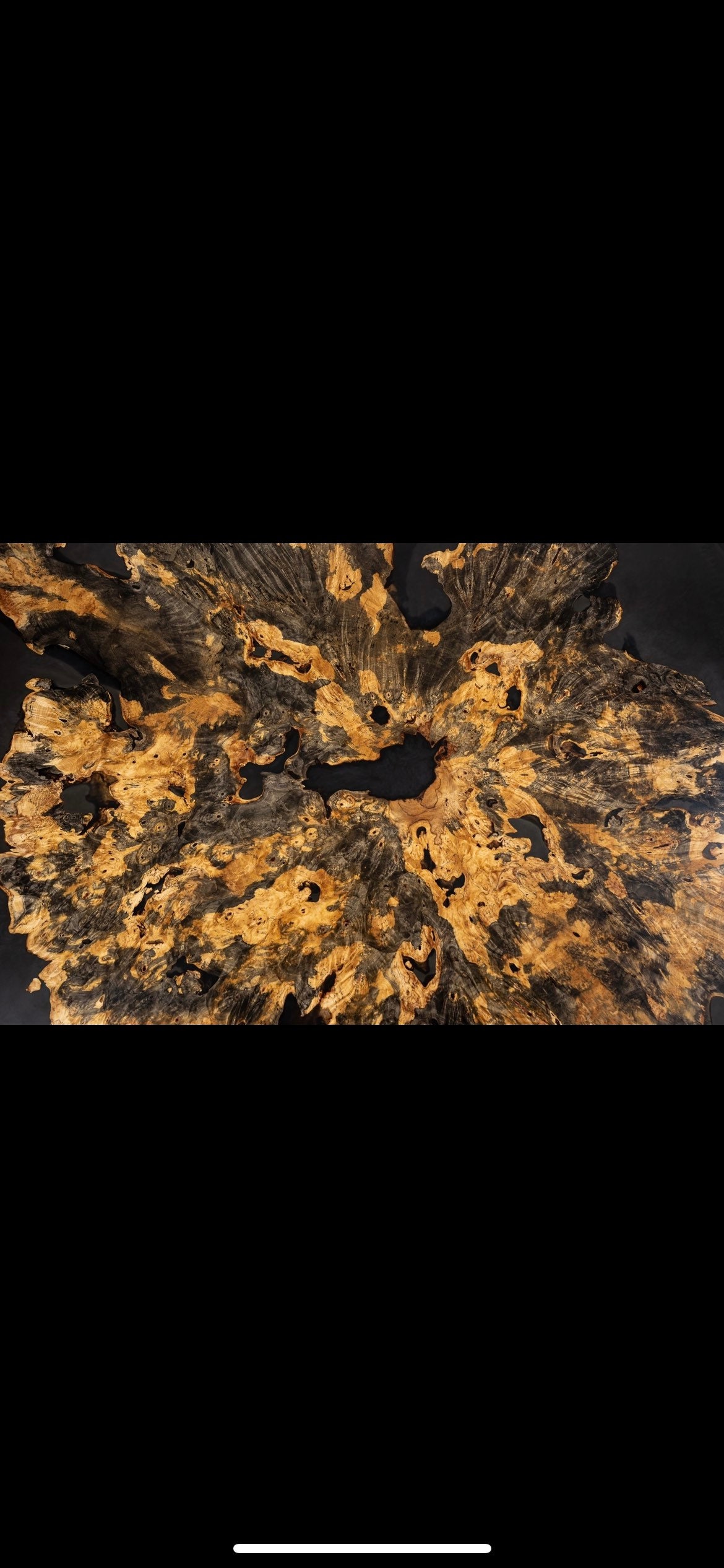 Buckeye Burl and Epoxy Round Dining Table Mto - Etsy