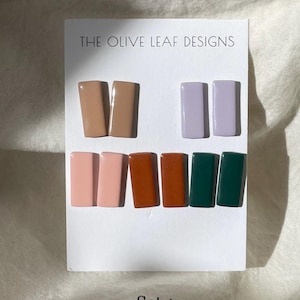 POLYMER CLAY EARRINGS | Colorful Stud Packs - Premade Sets | Handmade ...