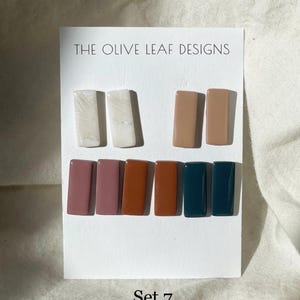 POLYMER CLAY EARRINGS | Colorful Stud Packs - Premade Sets | Handmade ...