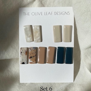 POLYMER CLAY EARRINGS | Colorful Stud Packs - Premade Sets | Handmade ...