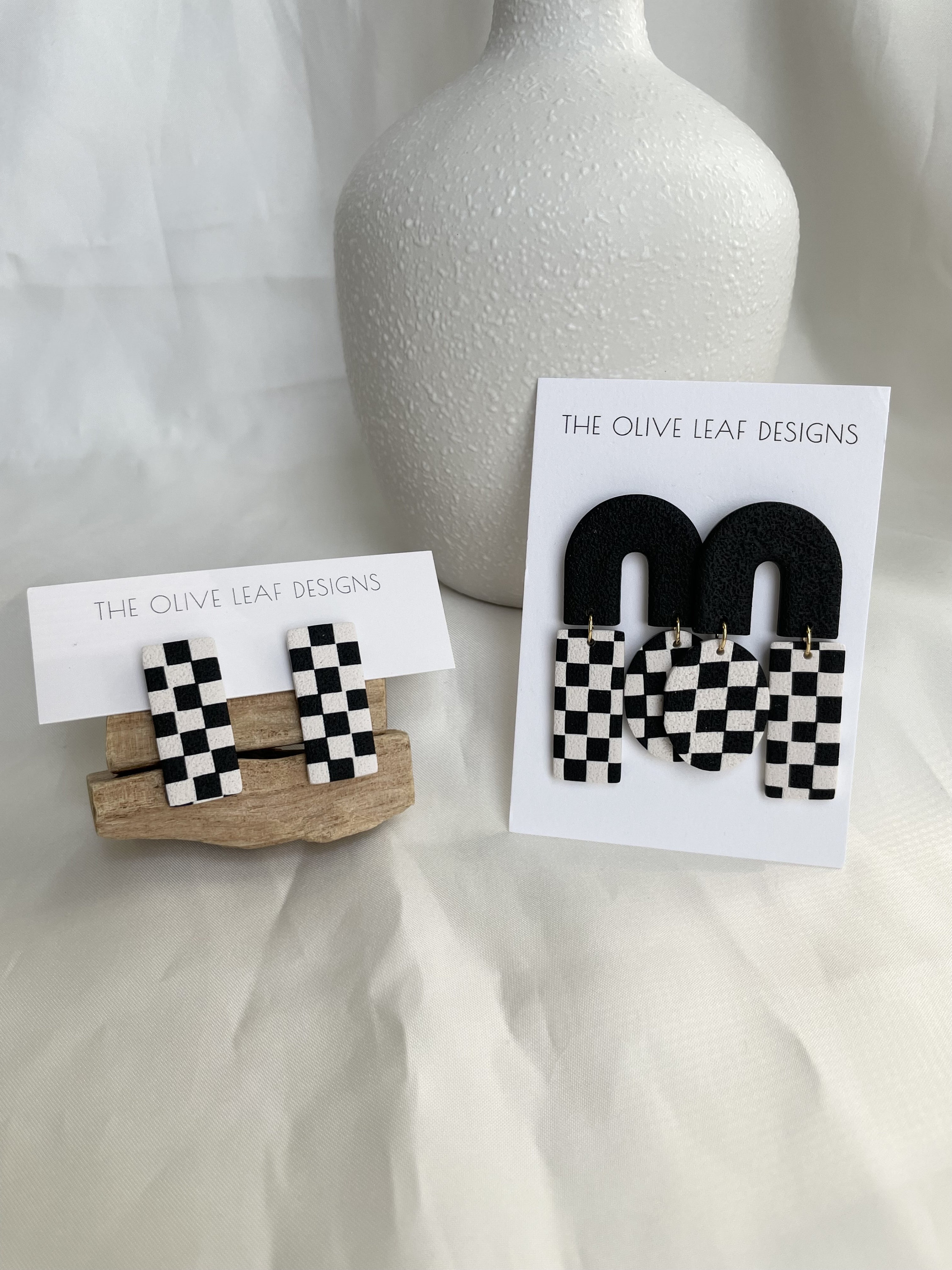 POLYMER CLAY EARRINGS | Mini Checkered Collection | Handmade Earrings ...