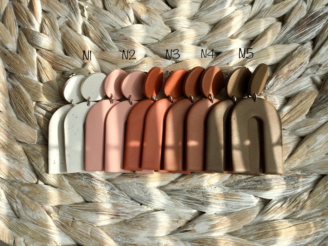 POLYMER CLAY EARRINGS | Noah’s Arch - the Earth Tones | Handmade ...