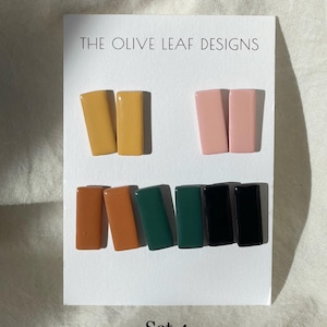 POLYMER CLAY EARRINGS | Colorful Stud Packs - Premade Sets | Handmade ...