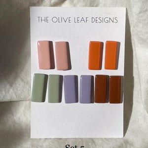 POLYMER CLAY EARRINGS | Colorful Stud Packs - Premade Sets | Handmade ...