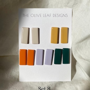 POLYMER CLAY EARRINGS | Colorful Stud Packs - Premade Sets | Handmade ...