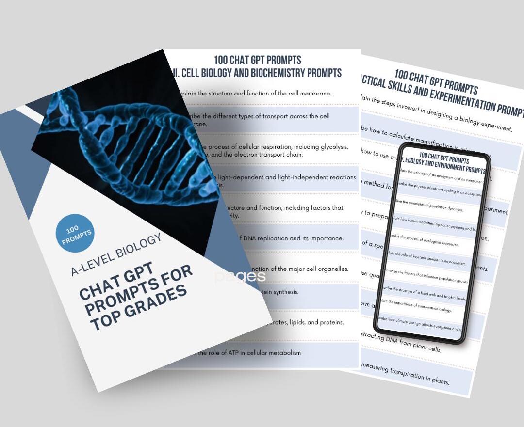 A-level Biology 100 Chatgpt Prompts to Achieve Top Grades - Etsy