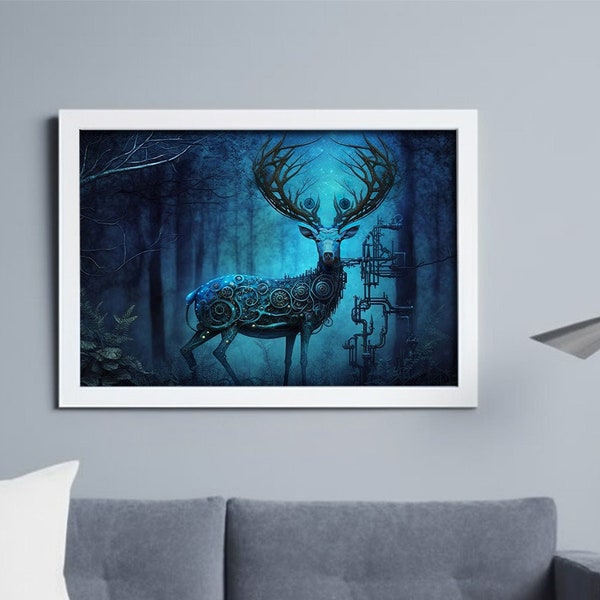 Fantasy Stag Art - Etsy