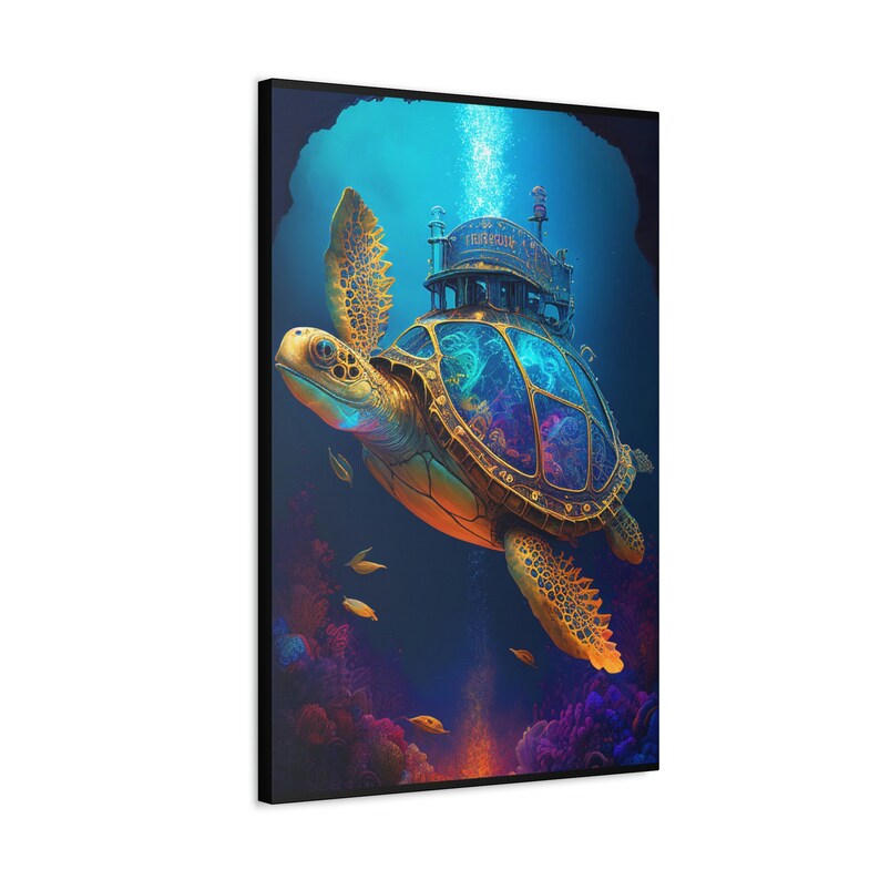 Steampunk Painting Turtle Drawing Turtle Painting Ocean Painting ...