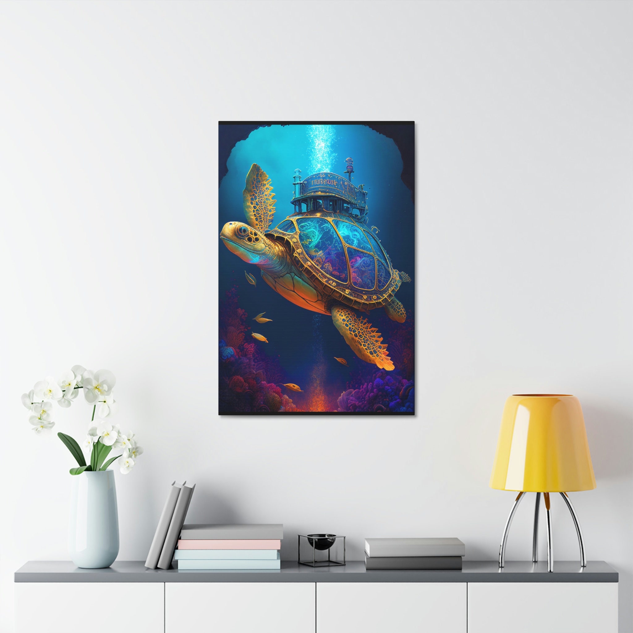 Steampunk Painting Turtle Drawing Turtle Painting Ocean Painting ...