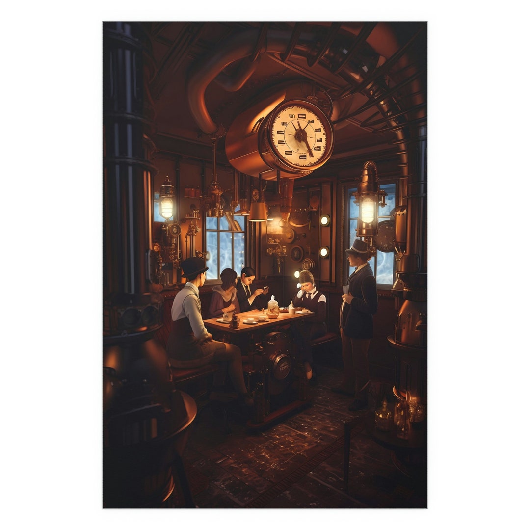 Steampunk Painting Train Drawing Train Painting Fantasy Painting ...