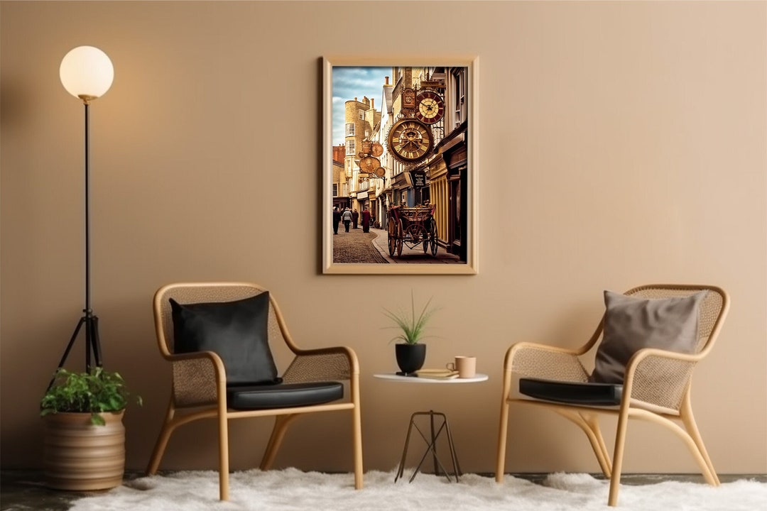 Steampunk Painting Street View Painting Steampunk Art Wall Decor for ...