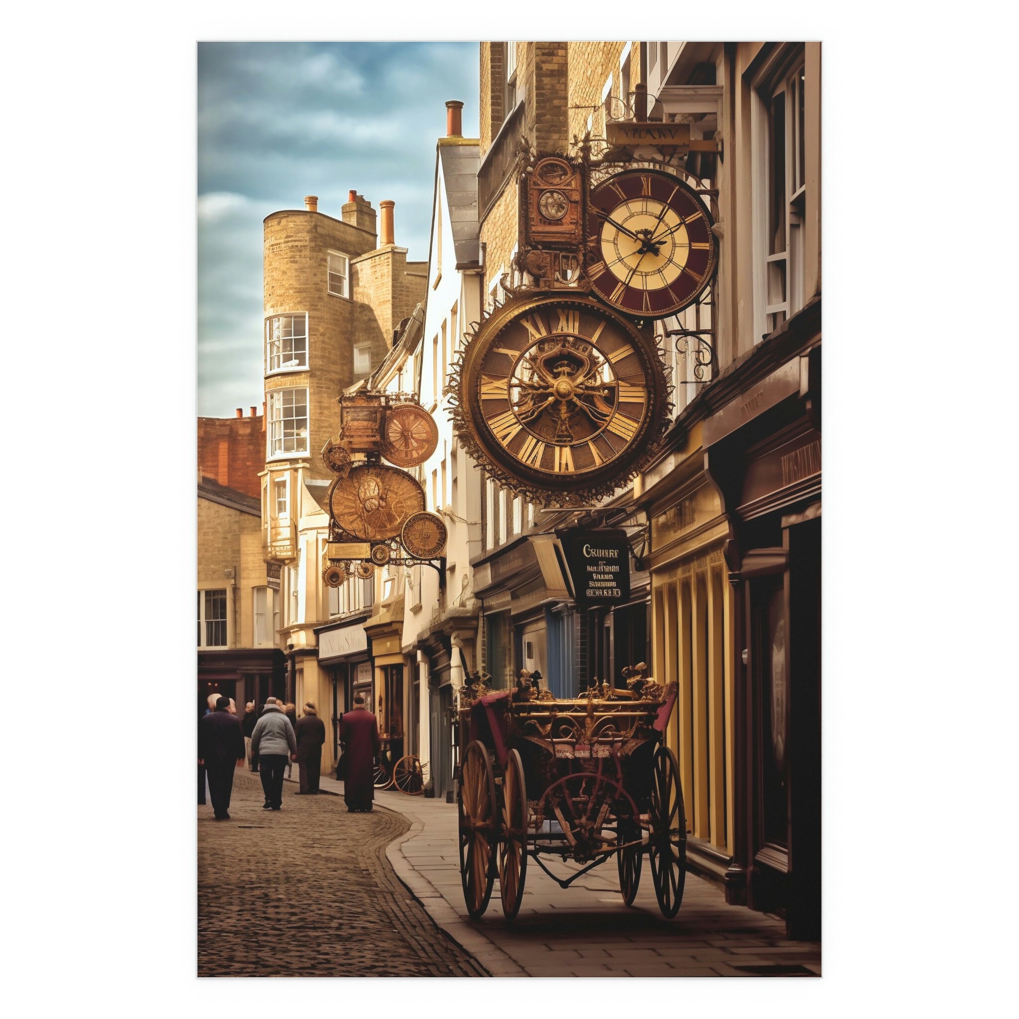 Steampunk Painting Street View Painting Steampunk Art Wall Decor for ...