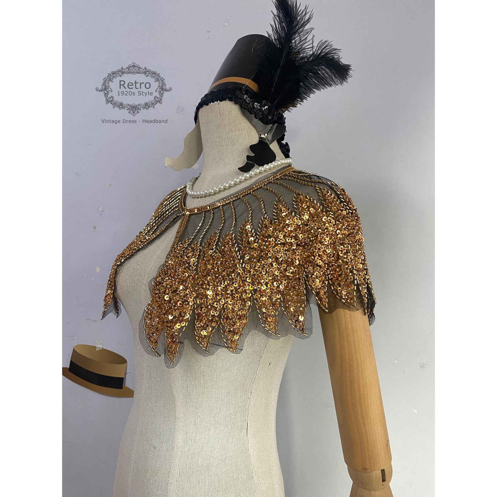 1920s Sequin Beaded Capelet: Art Deco Flapper Cover Up - Etsy