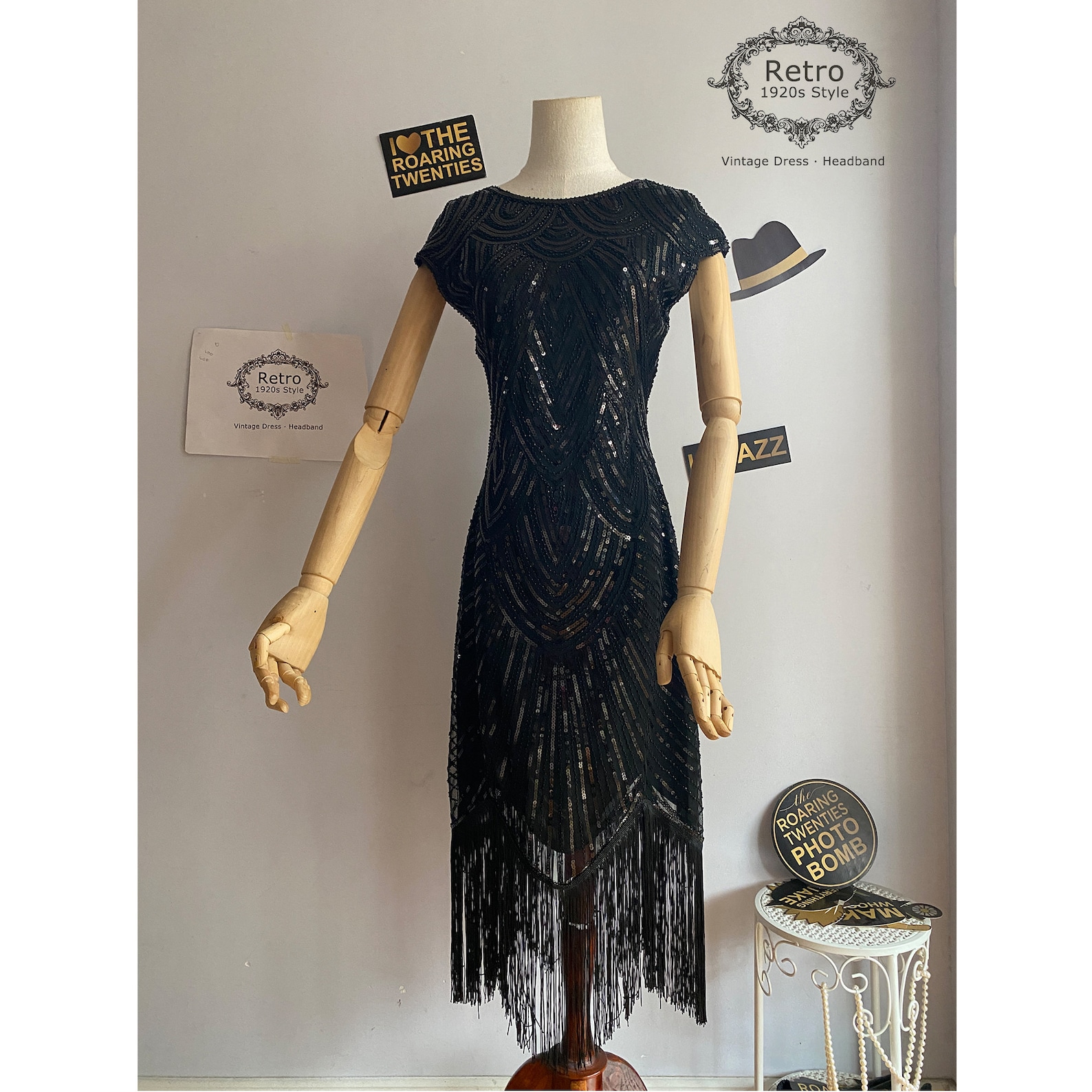 Set Flapper Gatsby Dress,1920s Fringed Sequin 20s Flapper Gatsby ...