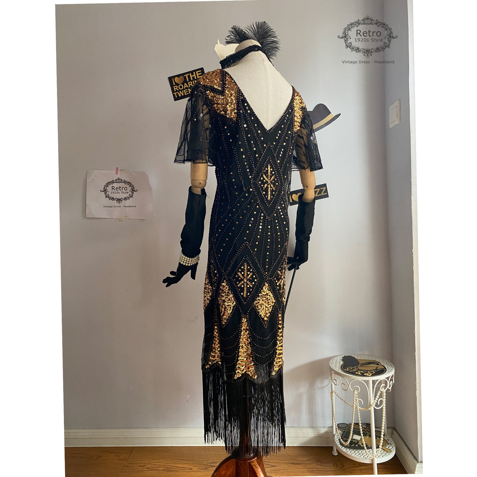 Vintage 1920s Flapper Dress With Accessories, Gatsby Party - Etsy