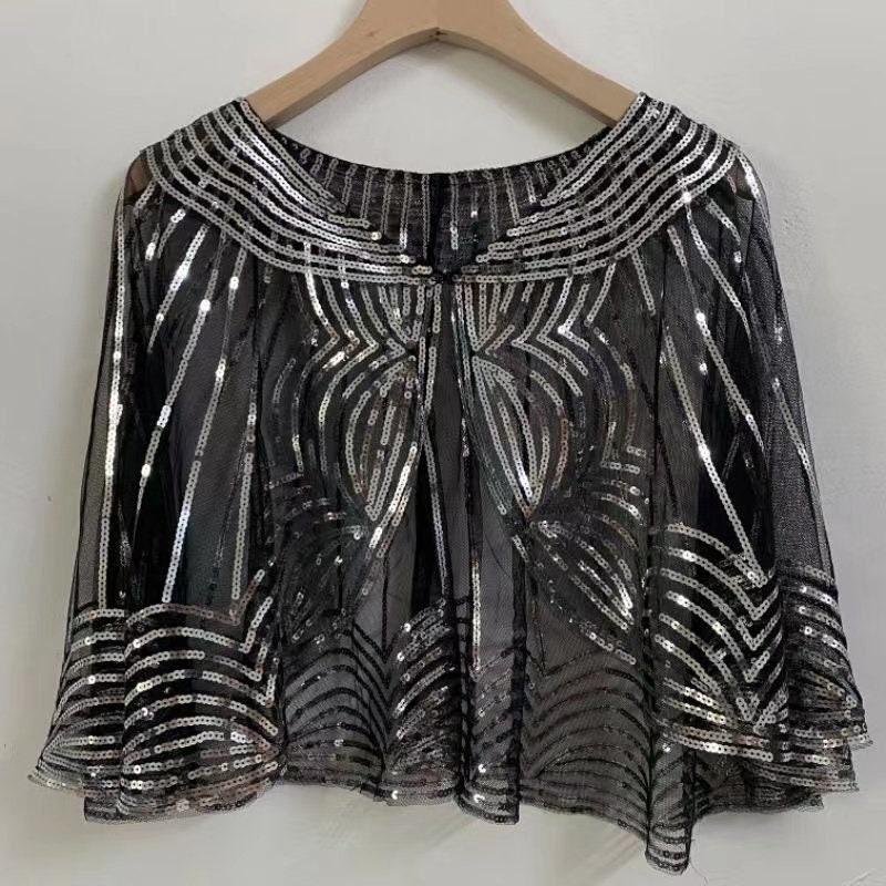 1920s Sequin Capelet: Art Deco Gatsby Flapper Cover-up - Etsy