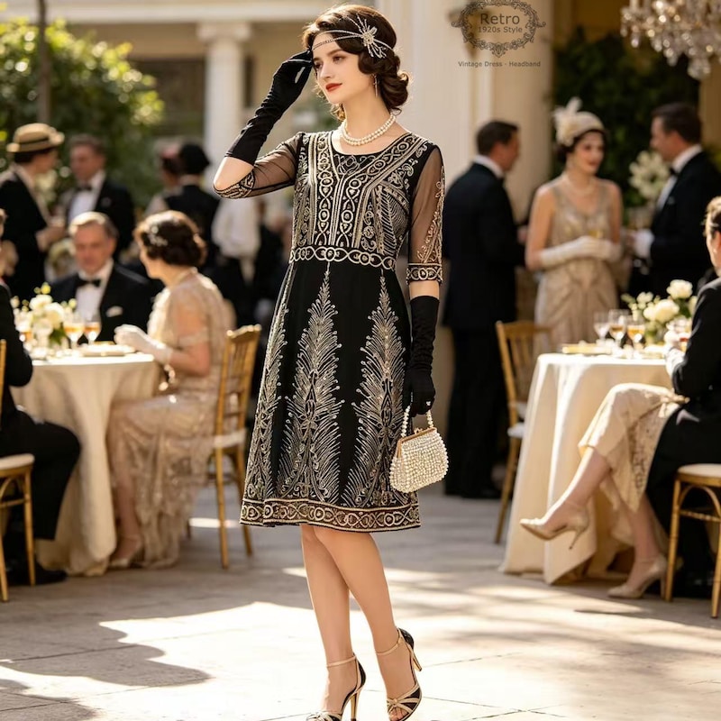 Short Gold Flapper Dress - Etsy