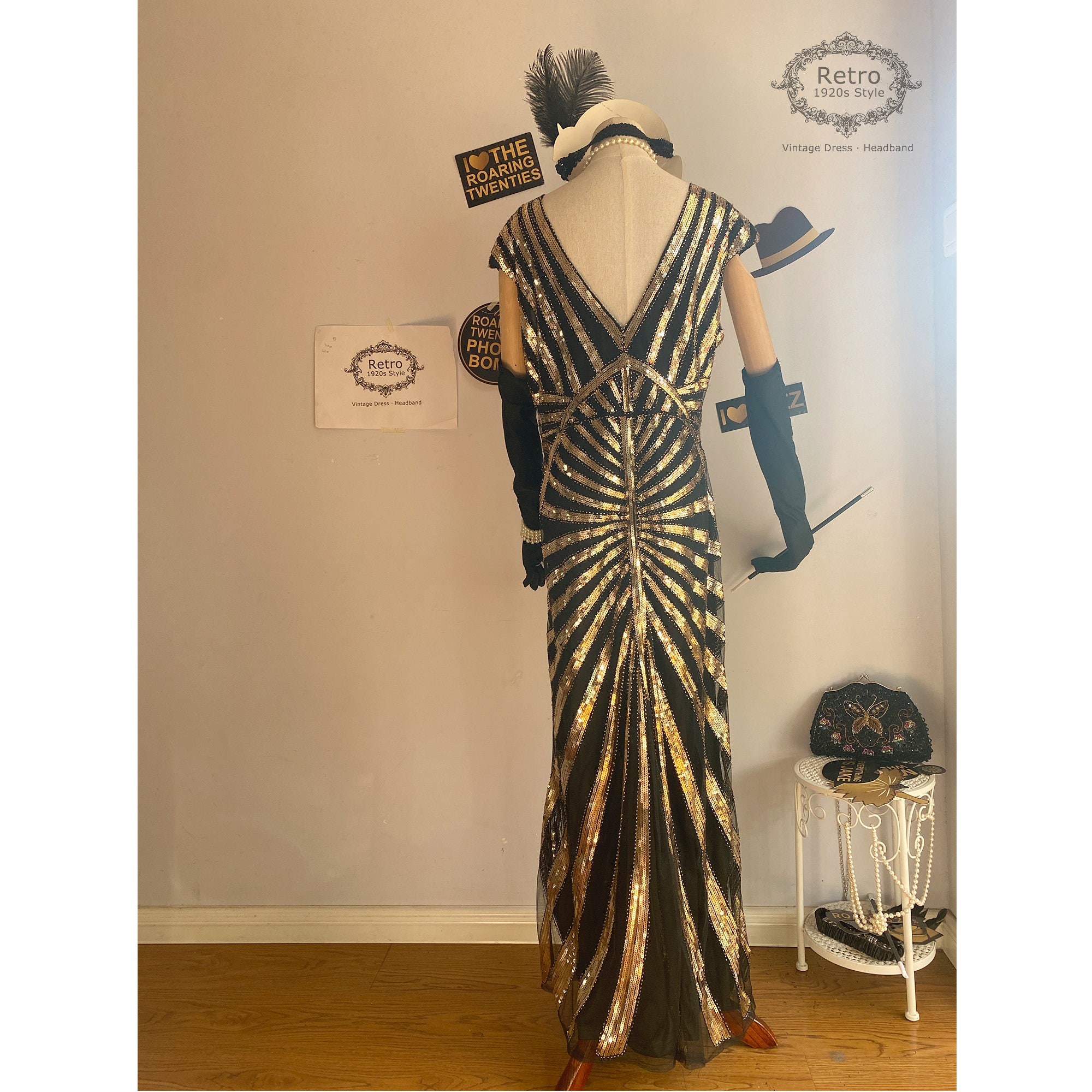 Sequin Mermaid Flapper Dress: 1920s Gatsby Style, Evening Party ...