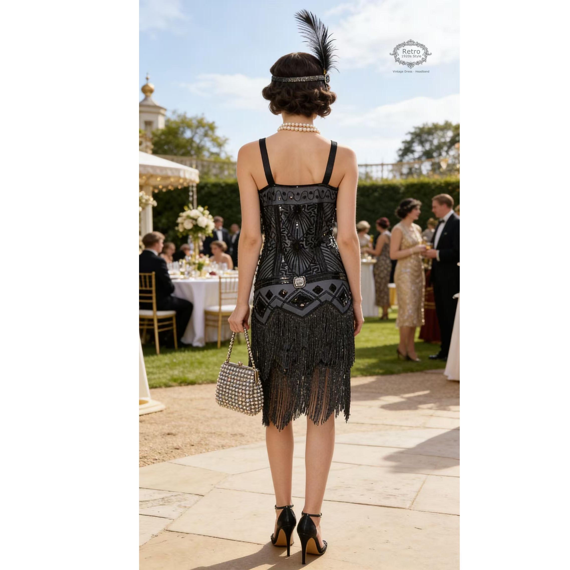 1920s Gatsby Flapper Dress: Beaded Sequin Embroidered Evening Gown - Etsy