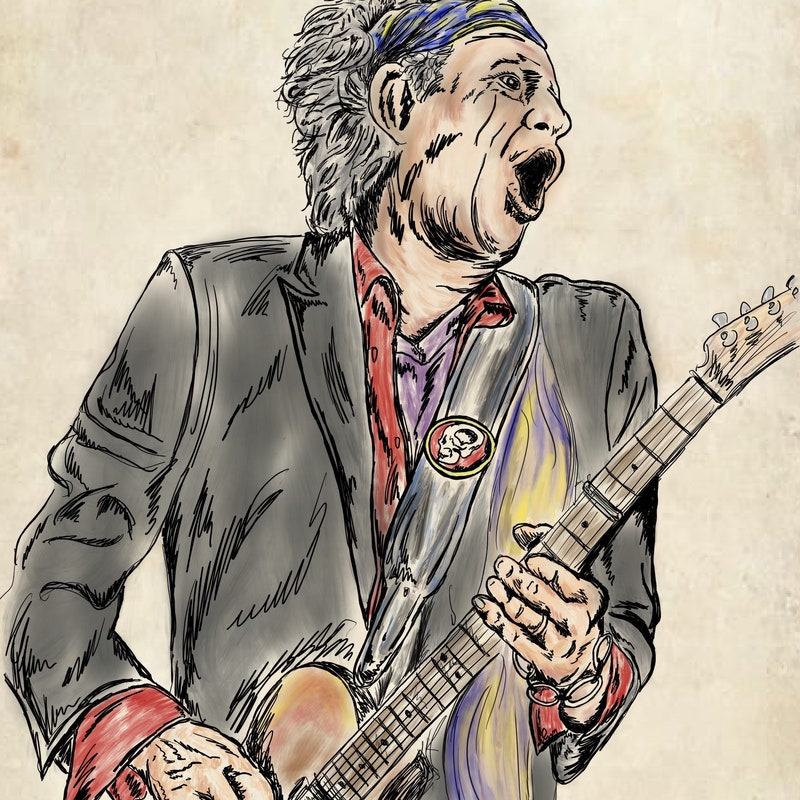 Keith Richards Paintings - Etsy