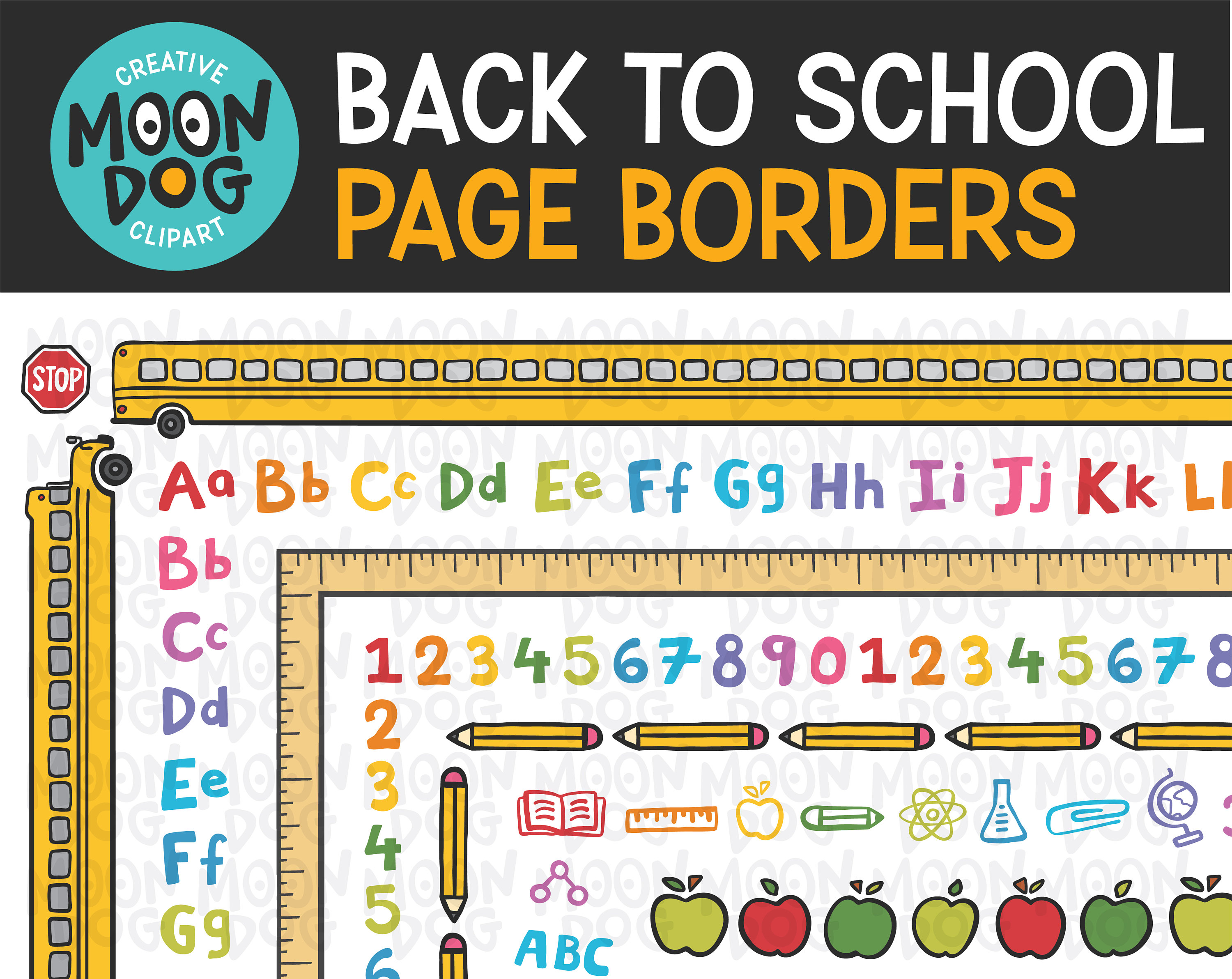 Back to School Borders & Page Dividers Clipart - Etsy