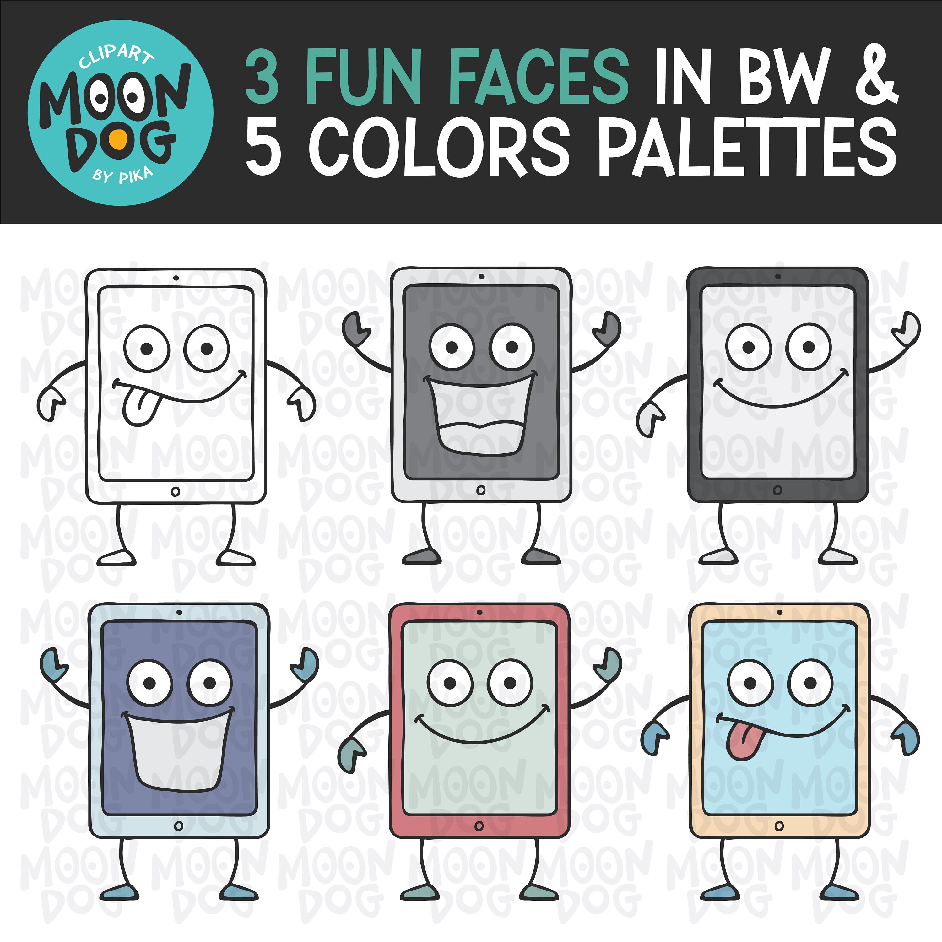 Technology Characters Clipart - Doodle-style, Hand Drawn Graphics - Etsy