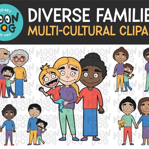 Mixed Ethnic Family Clipart