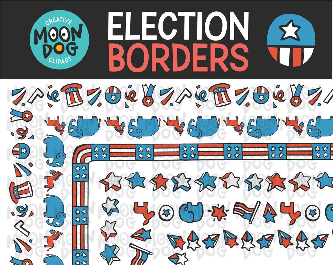 Patriotic Page Borders Clipart - Election Page Borders, Political ...