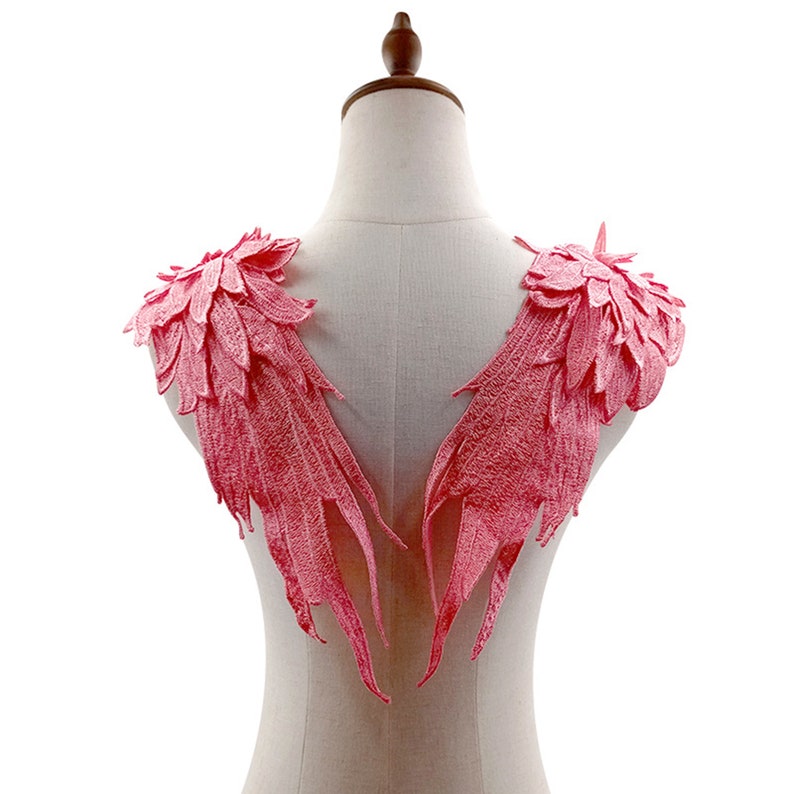 Lace Angel Wings Applique: Shoulder Embroidery DIY Decals (pair) - Etsy