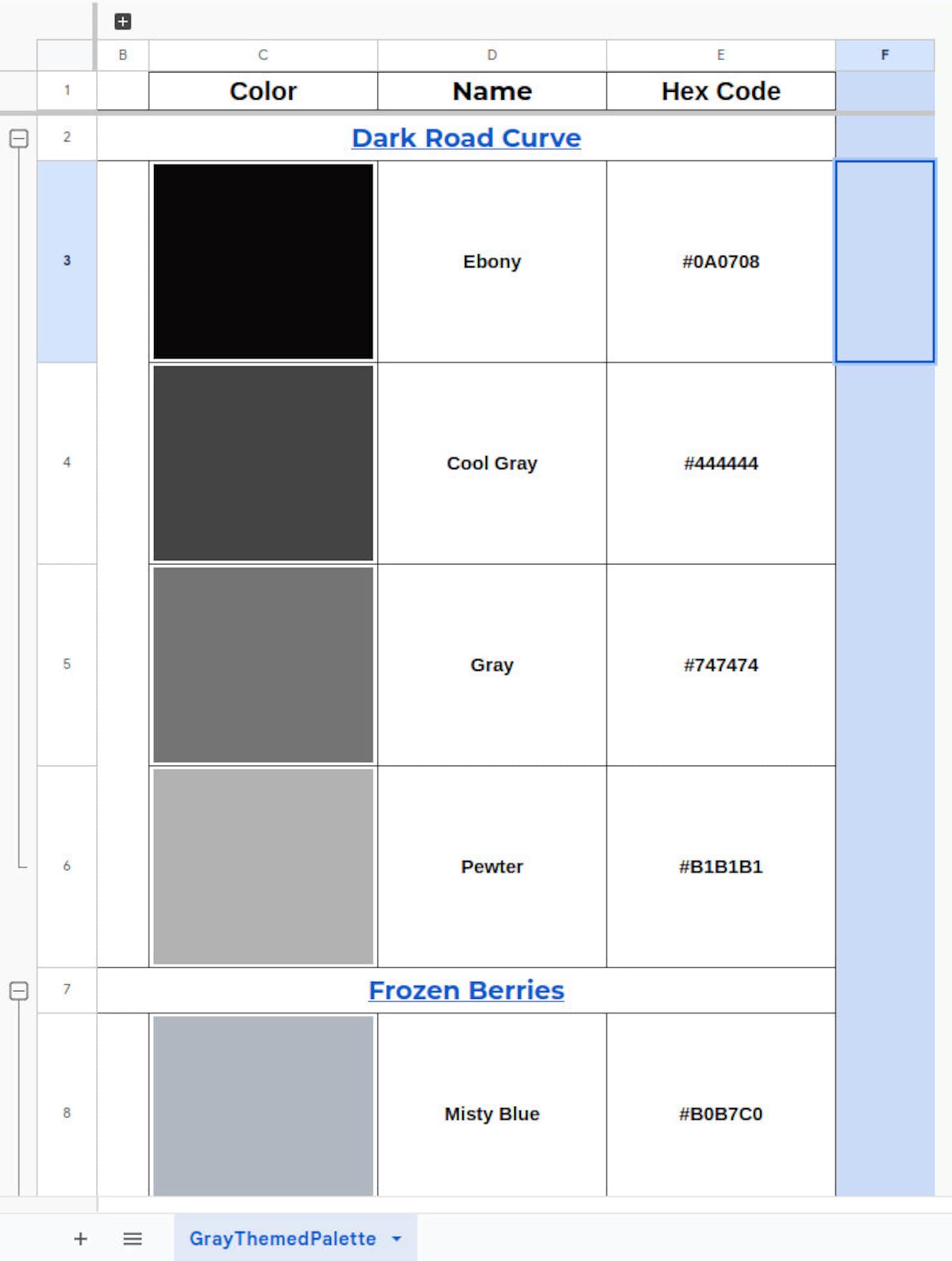 Gray Themed Canva Color Palette | Collection of Gray Themed Canva Color ...