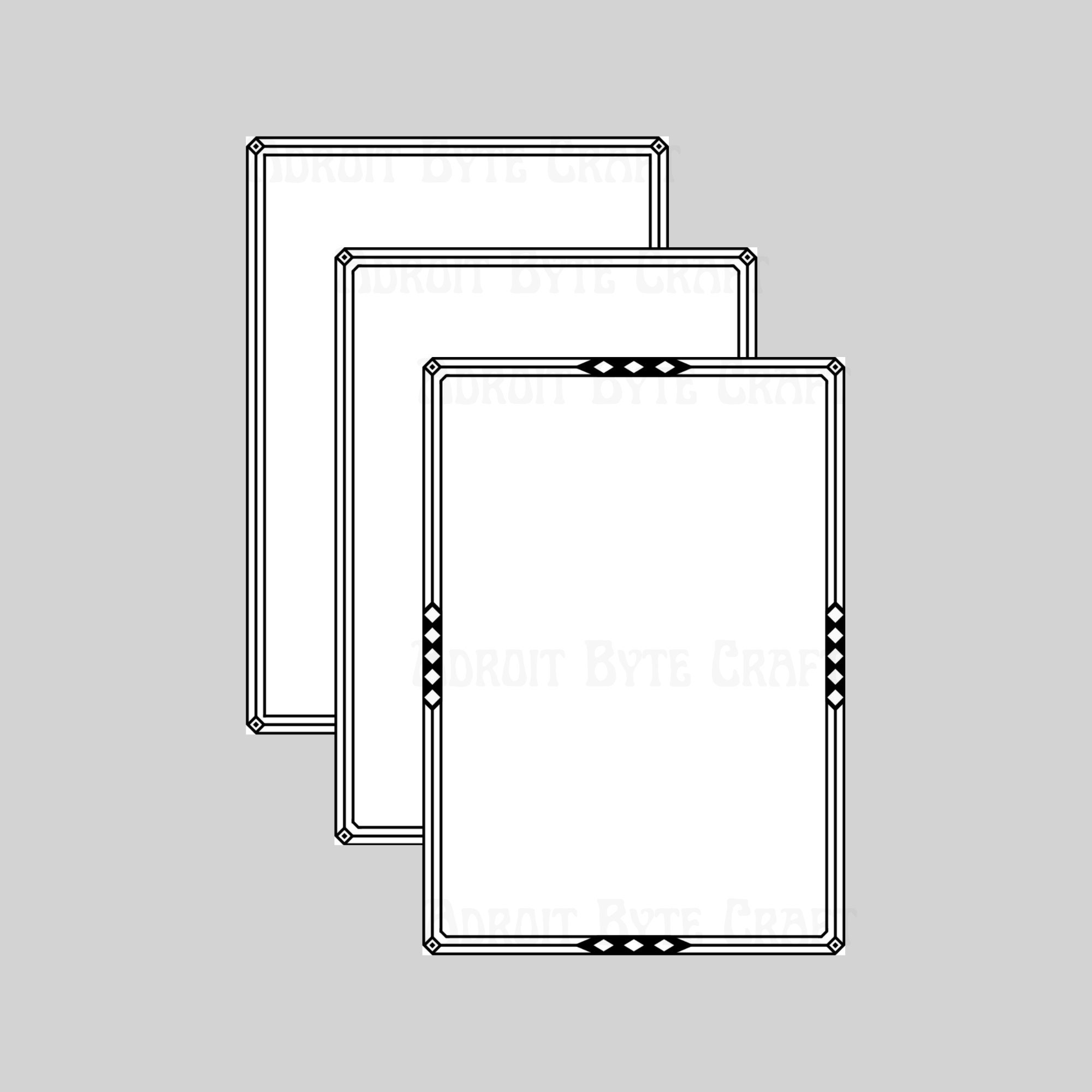Diamond Corners Page Border Designs | A4 Page Border | Minimalist ...