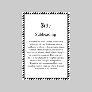 Minimalist A4 Page Border | Sharp and Smooth Triangles | Geometric ...