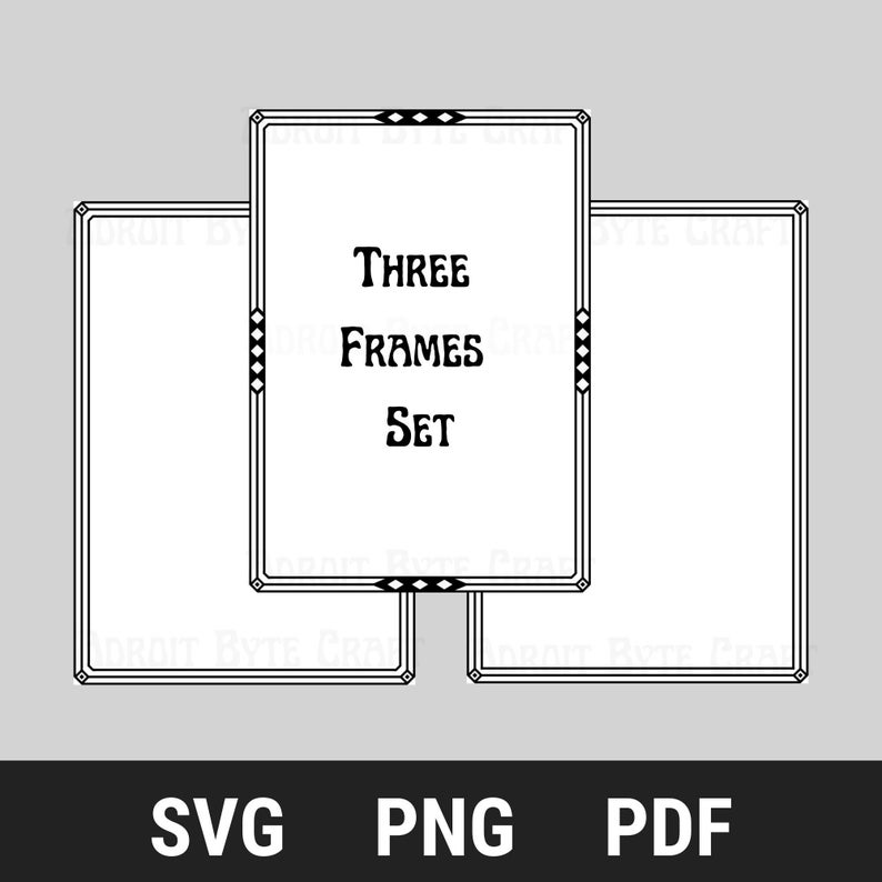 Diamond Corners Page Border Designs A4 Page Border - Etsy