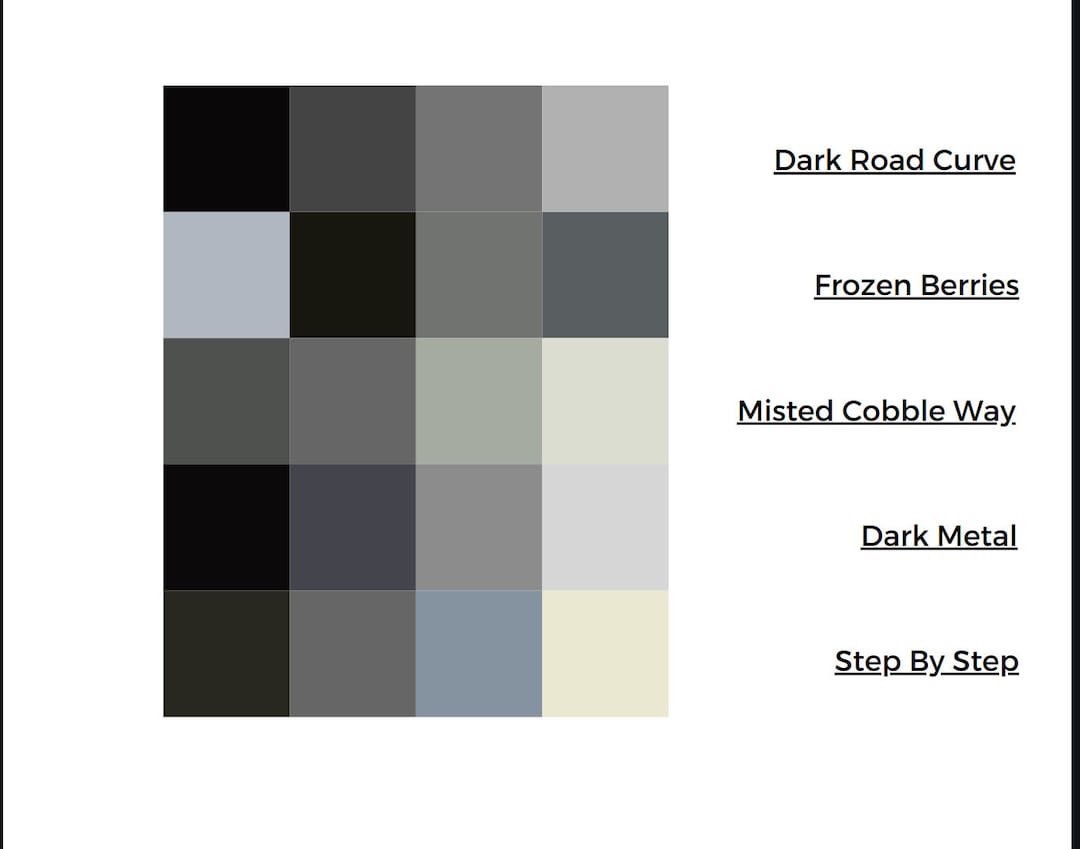Gray Themed Canva Color Palette | Collection of Gray Themed Canva Color ...