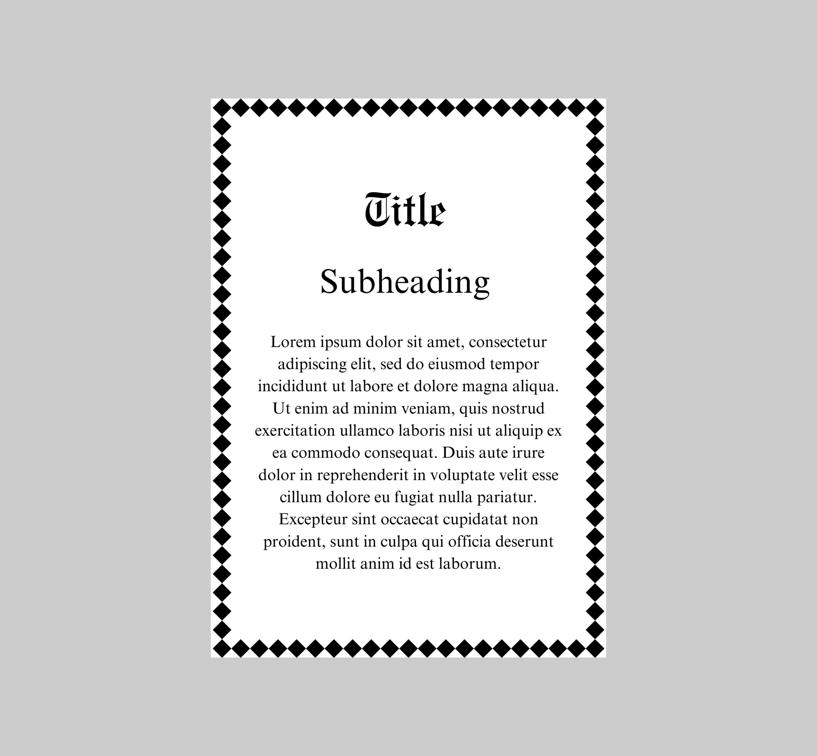 Minimalist A4 Page Borders | Square Checquered | Teardrop Designs | SVG ...