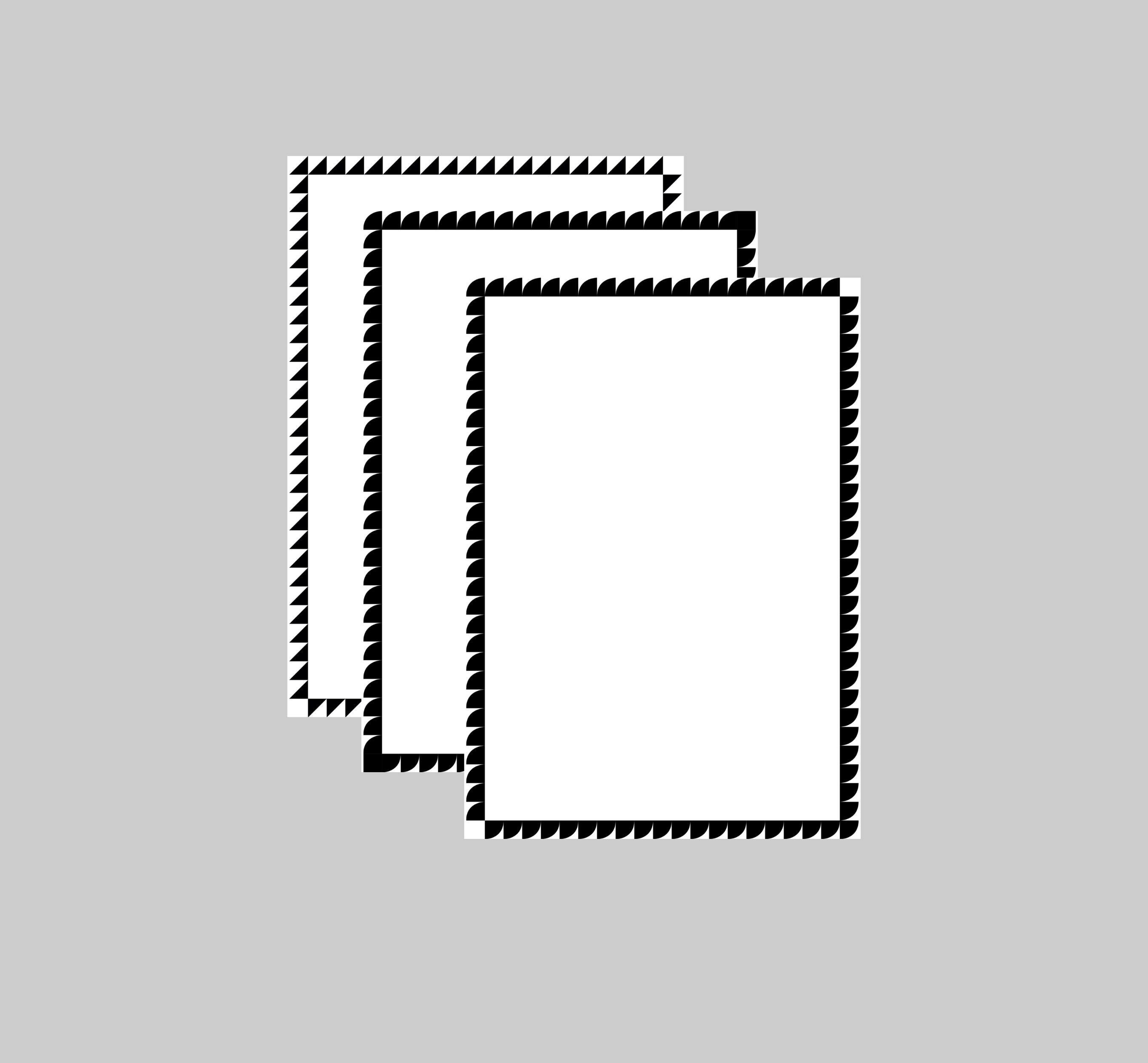 Minimalist A4 Page Border | Sharp and Smooth Triangles | Geometric ...