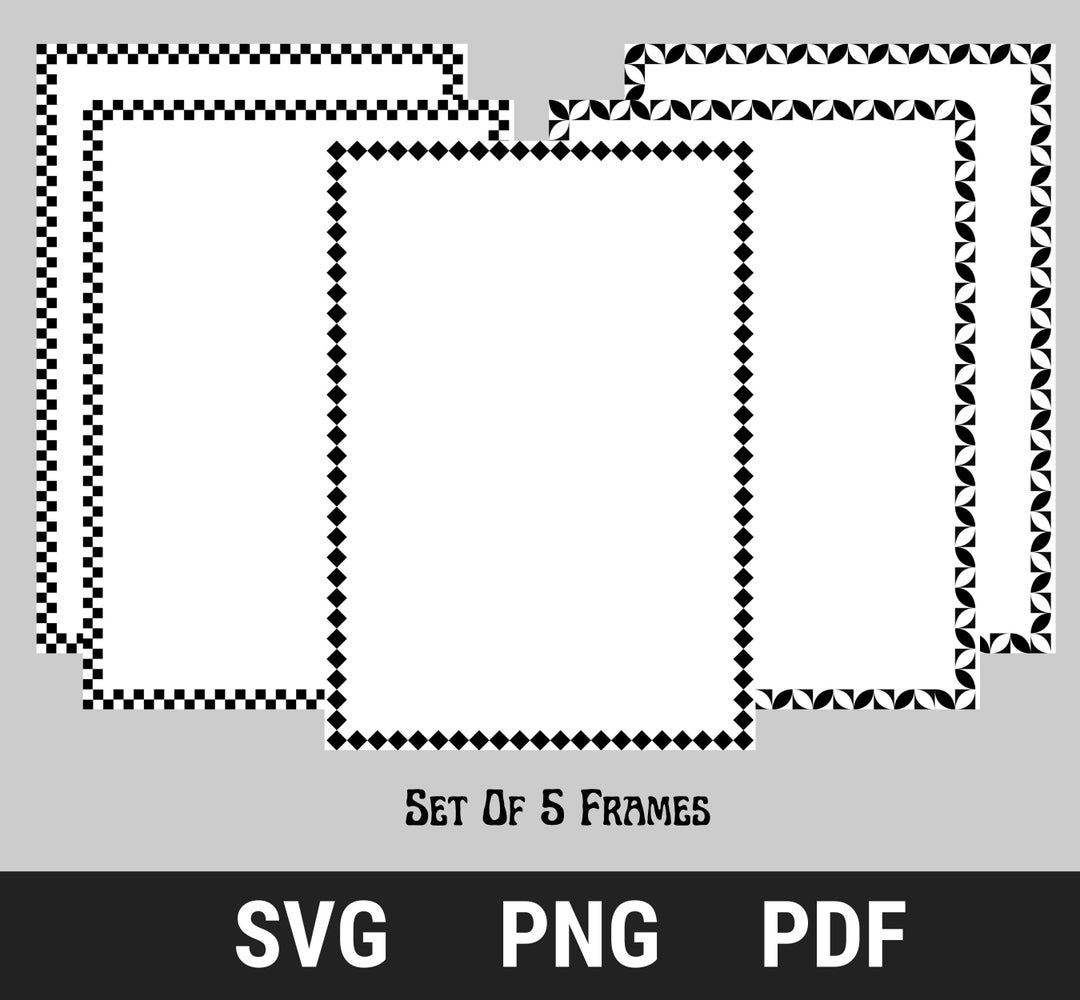 Minimalist A4 Page Borders | Square Checquered | Teardrop Designs | SVG ...