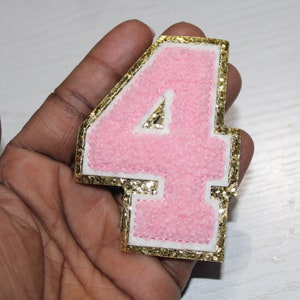 Chenille Number Patches for Clothing; 3 Inch Number Patches Trimmed in ...